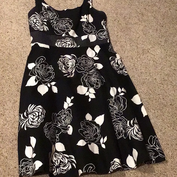 Donna Ricco | Dresses | Donna Ricco Black And White Floral Dress | Poshmark
